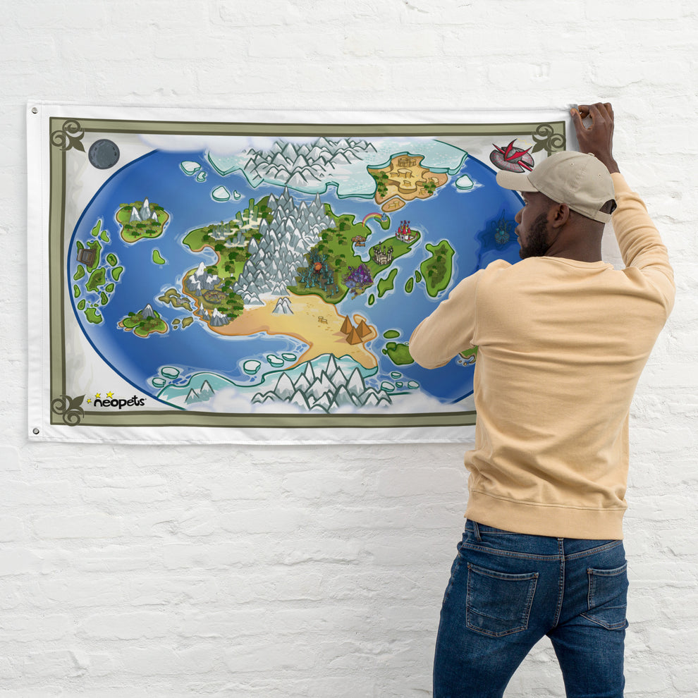 Map of Neopia Flag – Neopets Shop