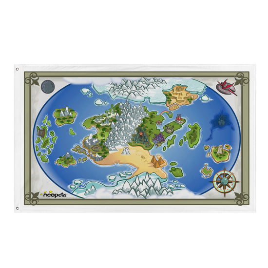 Map of Neopia Flag – Neopets Shop