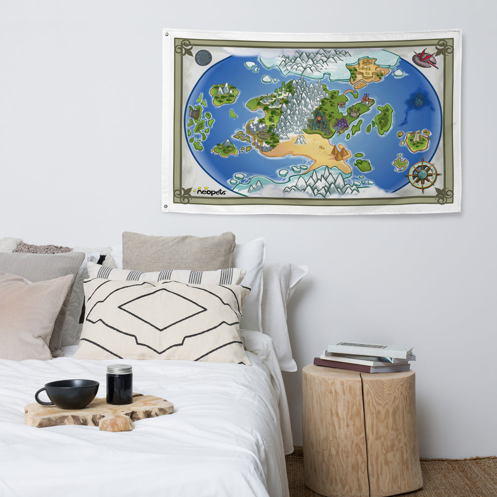 Map of Neopia Flag – Neopets Shop